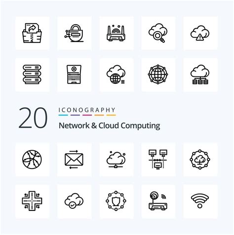20 Network And Cloud Computing Line Icon Pack Like Cloud Computing