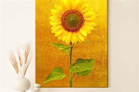 그림·사진 풍수 돈들어오는 황금 포스터 캔버스 액자 골드 리치 한송이 해바라기a 오늘의집 쇼핑