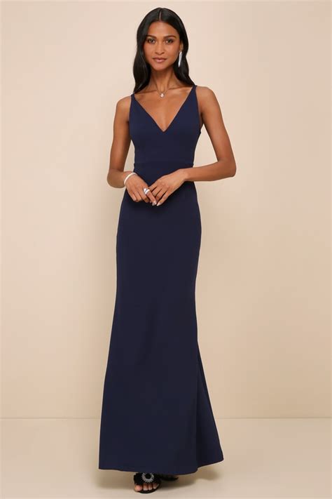 Sexy Navy Blue Maxi Dress Sleeveless Maxi Dress Lulus