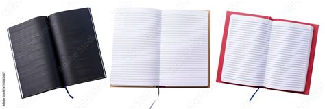 Set Of Different Types Of Notebooks Including Grid Lined And Plain Pages Designed For