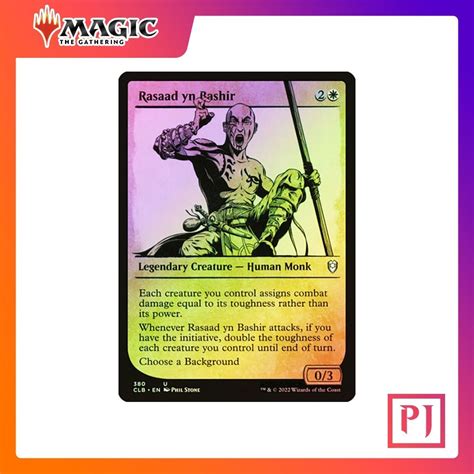 [mtg] Rasaad Yn Bashir Showcase [clb] [white] [uncom] [foil] [eng] การ์ดเมจิค Magic The