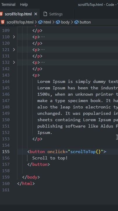 Scroll To Top When Button Clicked Using Javascript Shorts Youtube