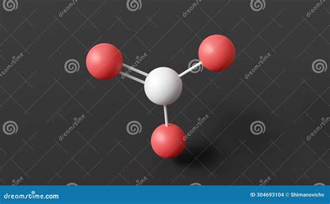 Carbonate Molecular Structure Salt Of Carbonic Acid Ball And Stick 3d