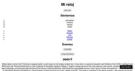 React Codesandbox