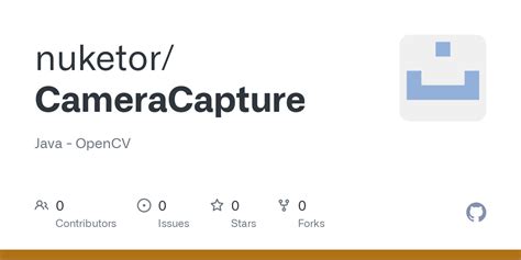 Github Nuketor Cameracapture Java Opencv