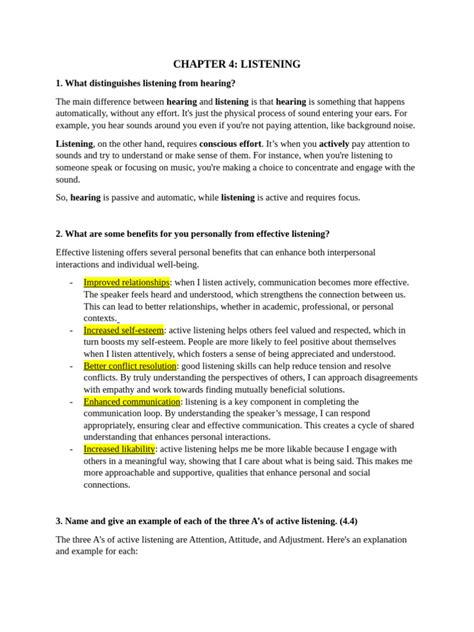 Chapter 4 Review Questions Pdf Communication Behavioural Sciences