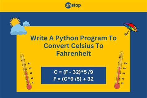 Python Program To Convert Celsius To Fahrenheit Examples Unstop