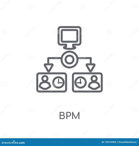 Bpm Linear Icon Modern Outline Bpm Logo Concept On White Backgr Stock Vector Illustration Of