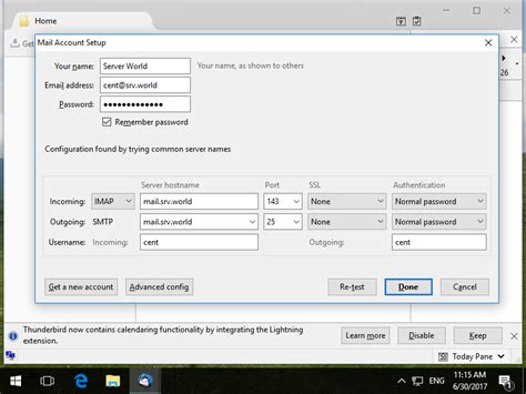 Centos 7 Email Clients Setting Server World
