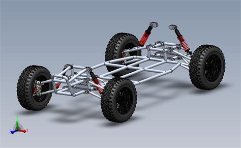 越野车底盘 SOLIDWORKS 2020 模型图纸下载 懒石网