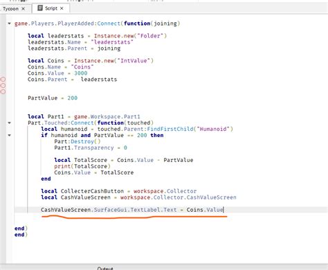 why is the value of coins not showing up on my textlabel scripting support developer forum
