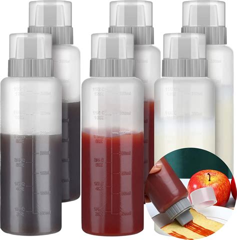 Amazon Com Pcs Porous Condiment Squeeze Bottle Refillable Condiment Hole Container With Lid