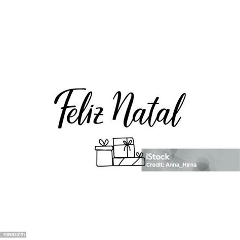 펠리즈 나탈 포르투갈어 메리 크리스마스입니다 브라질 문자입니다 검은색에 대한 스톡 벡터 아트 및 기타 이미지 검은색 겨울 계절 Istock
