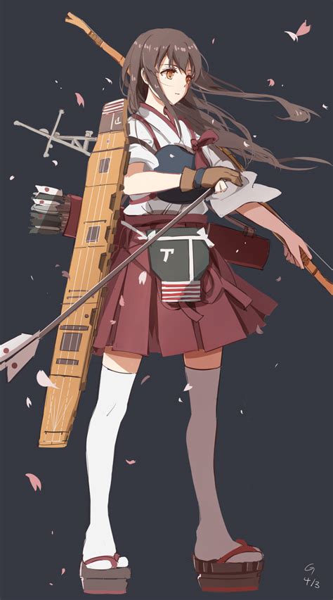 Papel de parede Anime Meninas anime Coleção Kantai Akagi KanColle