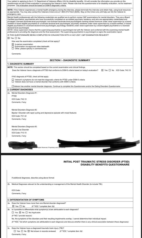 Va Mental Health Dbq Estimate R Veteransbenefits