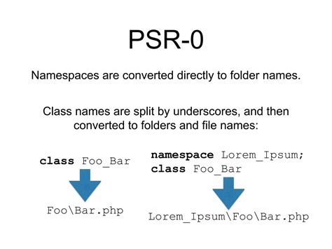 Namespaces And Autoloading Ppt
