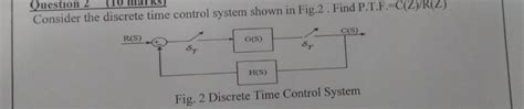 Solved Consider The Discrete Time Control System Shown In