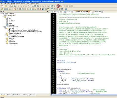 Lattice Diamond階層設計を用いたテストベンチのチュートリアル 電子部品ペディア ～基礎、応用、実践～ Digikey