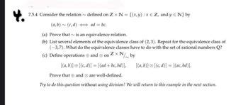 Answered Consider The Relation Defined On Zx N X Y X Z And Y N By A B C D Ad