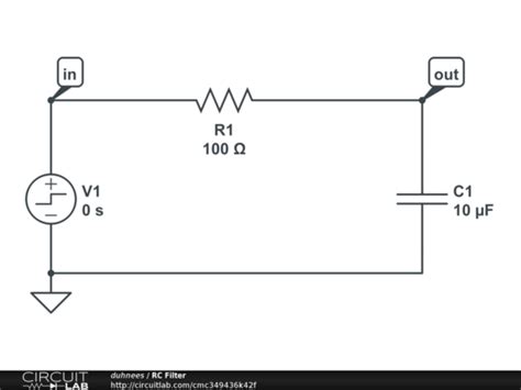 Rc Filter Circuitlab Rc Filter Circuitlab