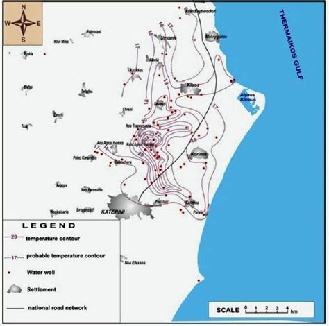 Temperature Contours Based On Wellhead Temperatures Well Depth 150m