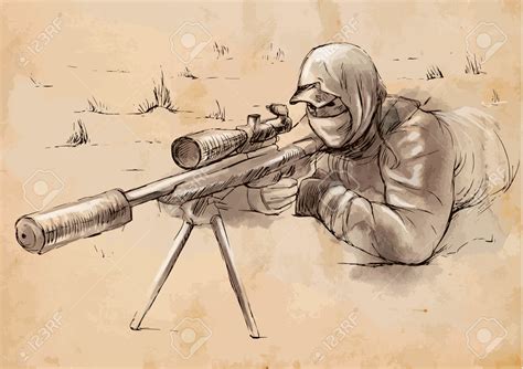 Sniper Drawing At GetDrawings Free Download Sniper Drawing At GetDrawings Free Download