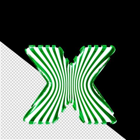 Premium Psd White Symbol With Ultra Thin Green Straps Letter X