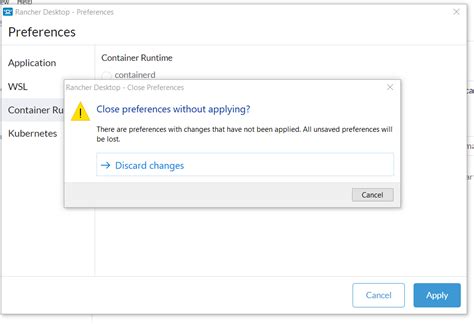 Container Runtime Can Not Be Switched · Issue 2816 · Rancher Sandbox Rancher Desktop · Github