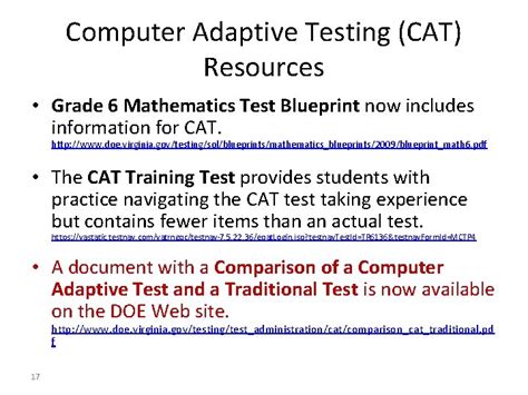 grade 6 mathematics computer adaptive test cat grade