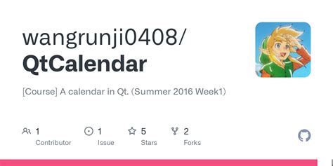 Github Wangrunji0408qtcalendar Course A Calendar In Qt Summer