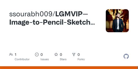 Github Ssourabh009lgmvip Image To Pencil Sketch Using Python