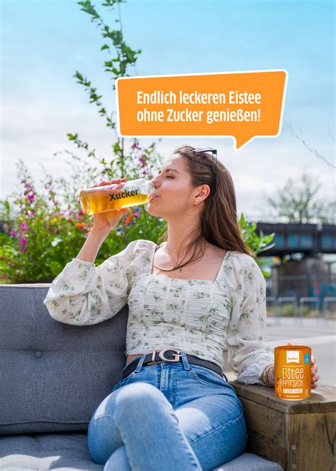 Eistee Pfirsich Zuckerarm Mit Süßungsmittel Getränkepulver