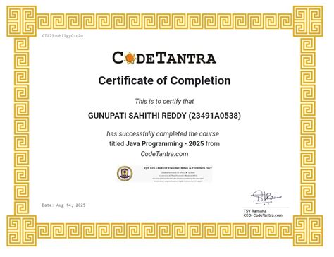 thrilled to share that i have successfully completed the java programming 2025 course from