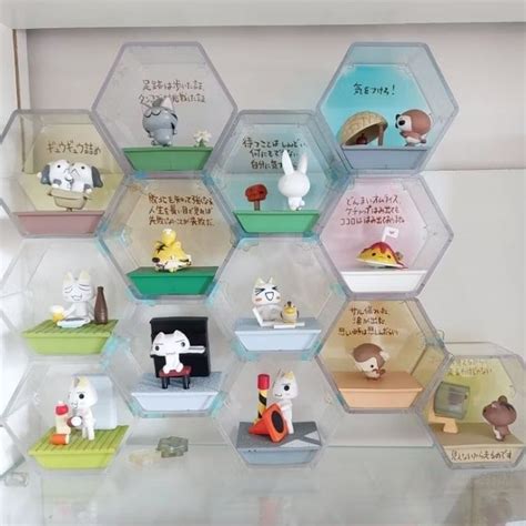 Bandai 超可愛的 動物小畫廊 六角盒場景 第一代 彩色版 全8款2004年絕版品 Toro貓 井上多樂 多樂貓 蝦皮購物