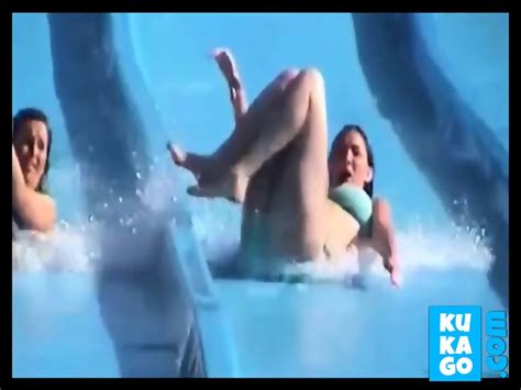 Tiny Tits And Ass Exposed On The Waterslide
