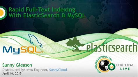 Rapid Full Text Indexing With Elasticsearch And Mysql Speaker Deck