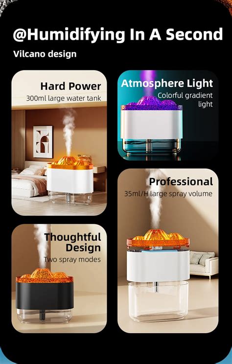 H2o Portable Remote Control Ultrasonic Air Humidifier Aroma Humidifier ...