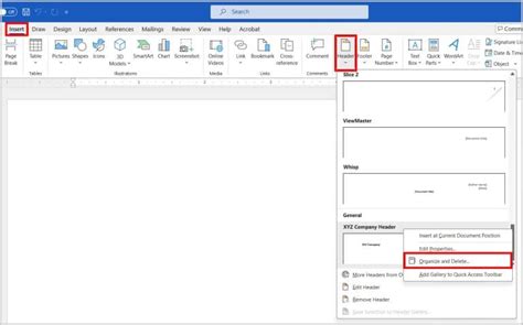 how to create reusable headers and footers in microsoft word