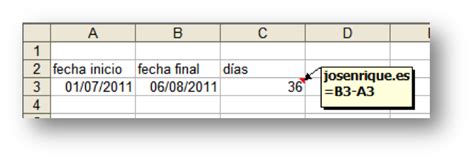 Funciones De Excel Ejemplo De Fecha
