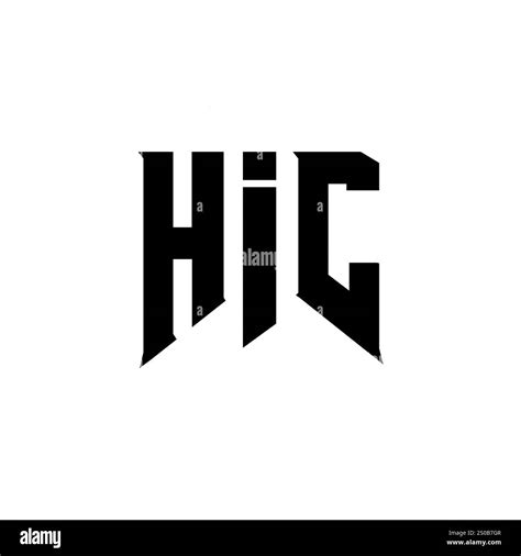 Hic Letter Logo Design For Technology Company Hic Logo Design Black And White Color Combination