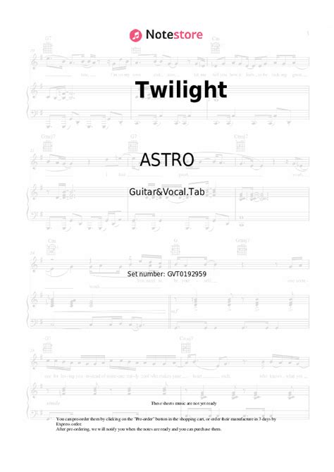 Twilight Astro Guitar Tabs With Lyrics At Note Guitar
