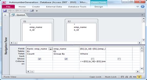 How To Create An Autonumber Field In Microsoft Access Vba Query Using Mysql