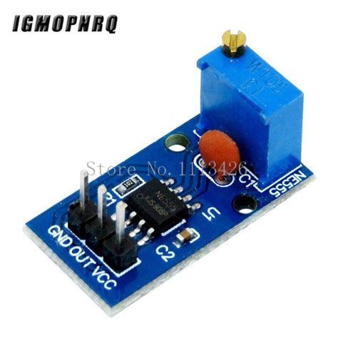 โมดูลพัลซ์เจลเนอร์เรเตอร์ความถี่ต้านทานปรับได้ Ne555 Dc 5v 12v เอาท์พุท