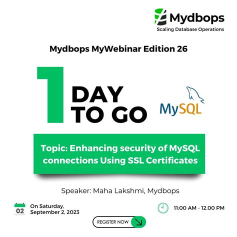 Mydbops On Linkedin Mydbops Mywebinar Webinar Mysql Datasecurity
