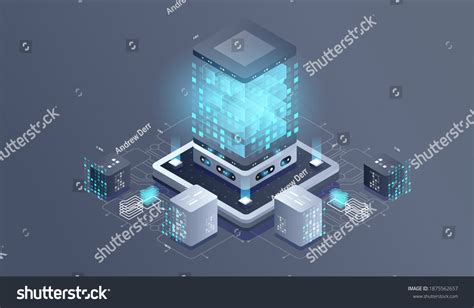 Technology Isometric Infographic Design Quantum Computer Stock Vector Royalty Free 1875562657