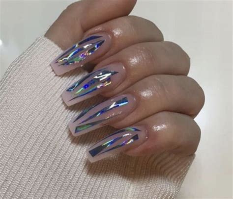 Холограмно 3д фолио за нокти ефект счупено стъкло