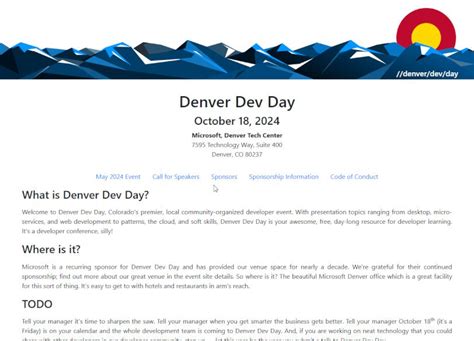 Denver Dev Day October 18 2024