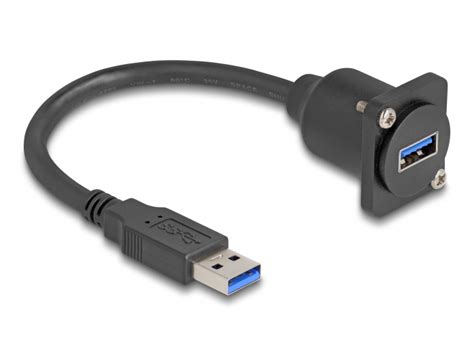 Delock Products Delock D Type Usb Gbps Cable Type A Male To Type A Female Black Cm