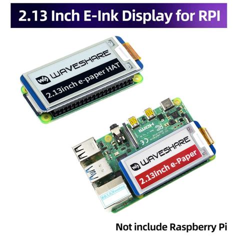 Raspberry Pi 2 13 Inch E Ink Display Hat 250x122 Resolution E Paper Spi Screen For Raspberry Pi