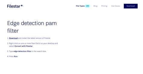Filestar Edge Detection Pam Filter